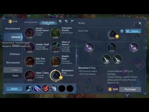 TUTORIAL MEMAKAI HERO ARLOT FULL BUILD DAN EMBLEM NYA - YouTube