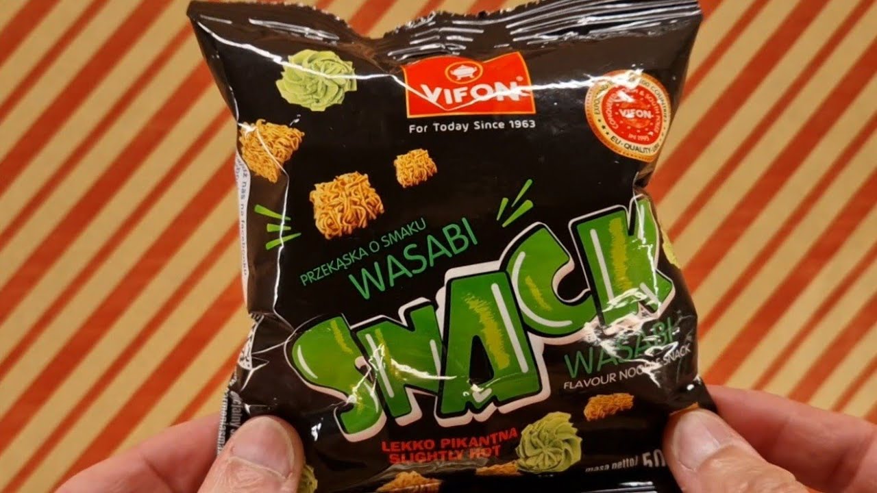 Vifon Snack Wasabi Flavour Noodle Snack - Random Reviews - YouTube