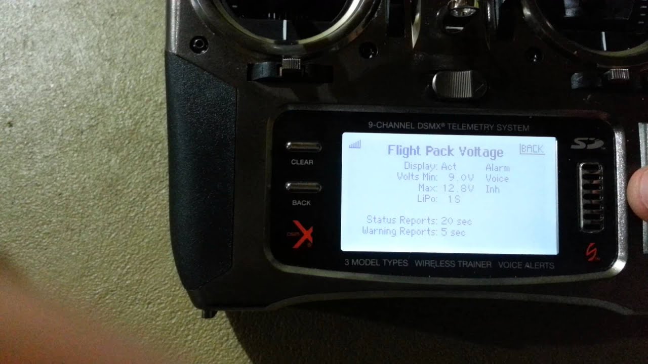 Spektrum Dx 9 telemetry - YouTube