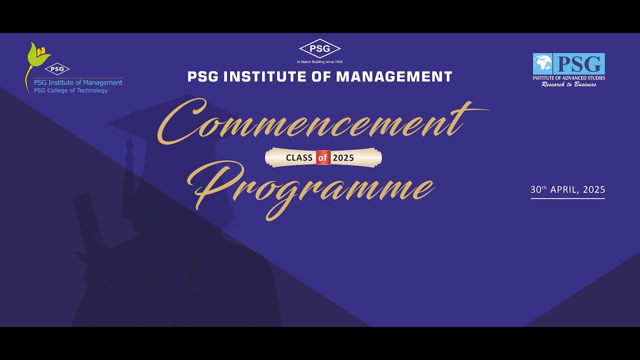 PSGIM Commencement Ceremony 2025 - YouTube
