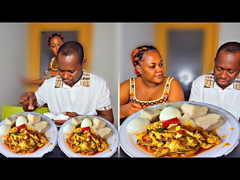 HUSBAND AND WIFE PRANK EACH OTHER, AFRICAN FOOD MUKBANG