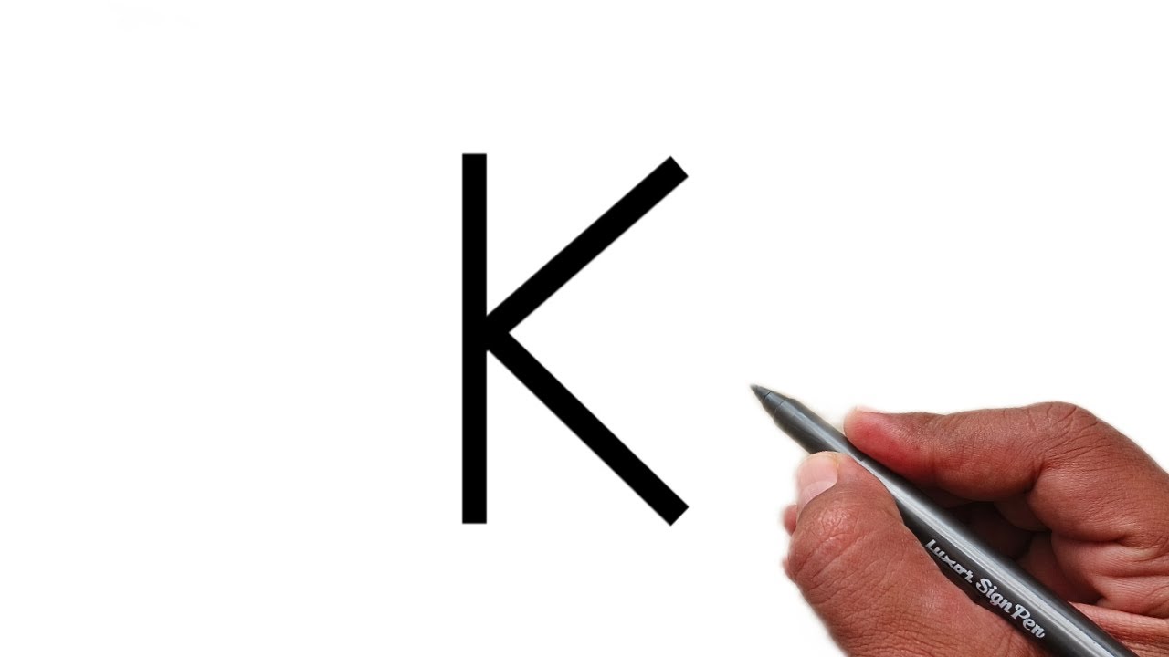 Beautiful drawing from letter K | the simplest design | letter drawing ...