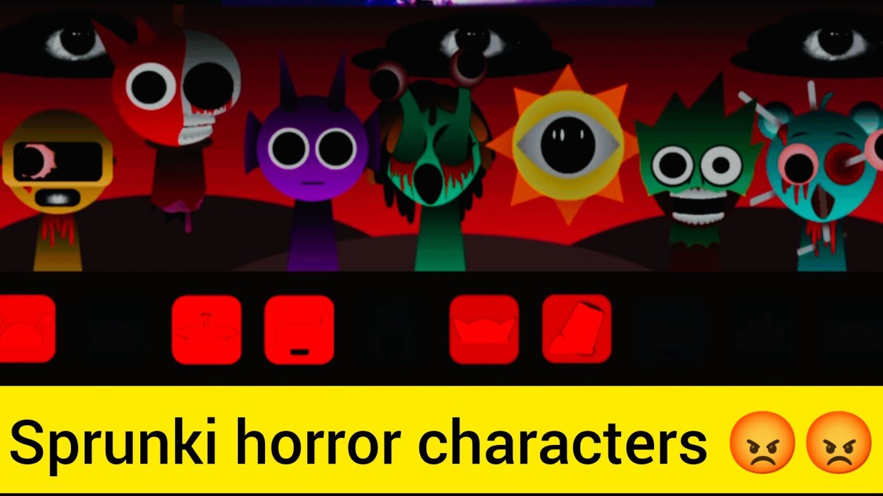 Sprunki horror characters 😡😡 moments | Increditbox Sprunki - YouTube