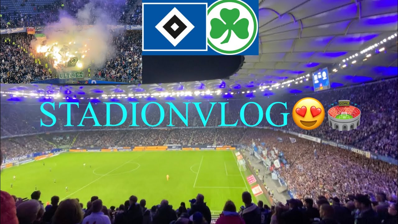 😍🏟️STADIONVLOG🔥 PYRO UND KRASSE STIMMUNG🤩 HSV - Greuther Fürth (2:1 ...