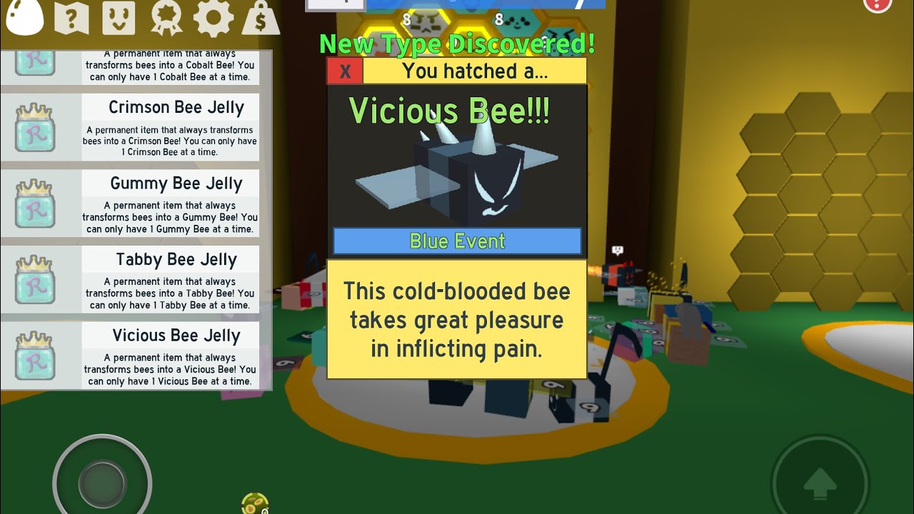 I bought a Vicious Bee in *Roblox Bee Swarm Simulator* - YouTube