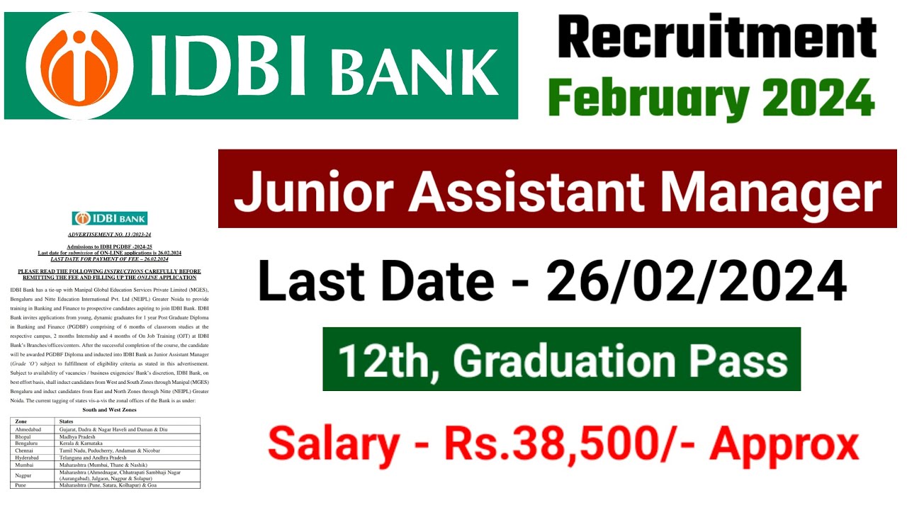 idbi bank recruitment 2024, Bank Job Vacancy 2024 | Bank Recruitment ...