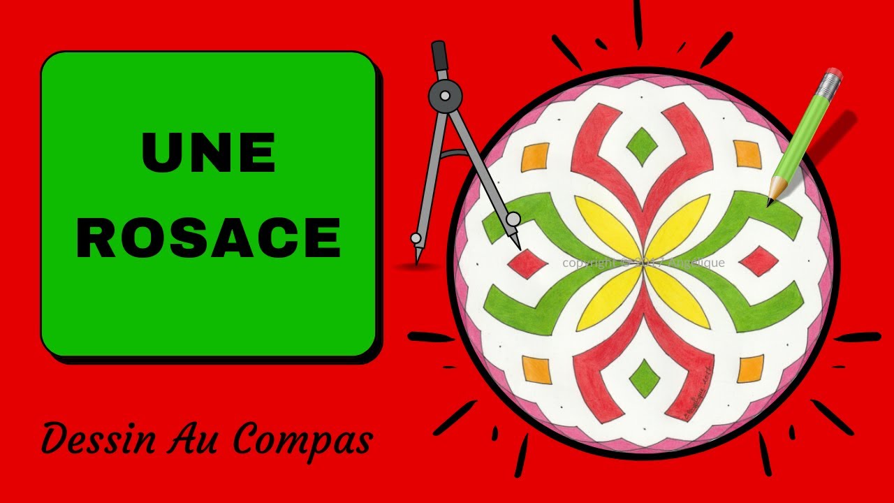 🎨 Comment Dessiner Une Rosace Au Compas [Tuto Dessin Au Compas 85 ...