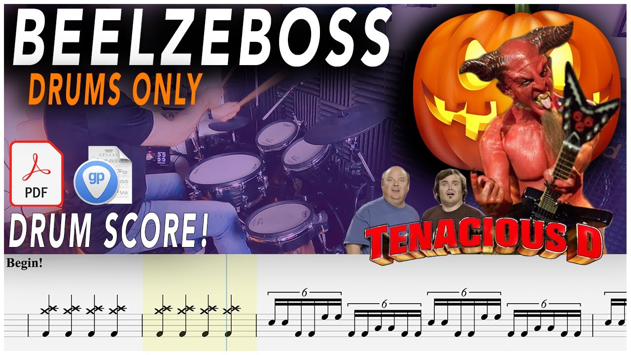 Beelzeboss (DRUMS ONLY) - Tenacious D | DRUM SCORE Sheet Music Play ...