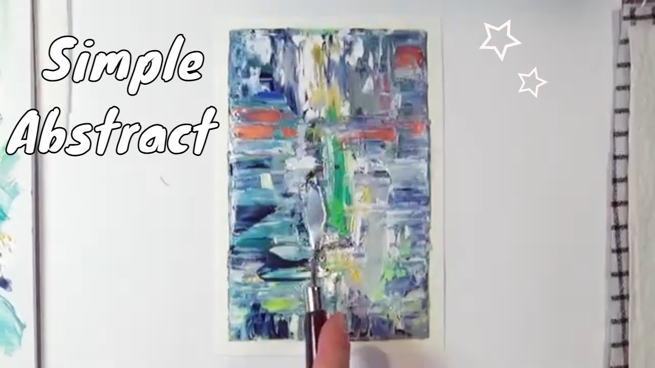 Easy Abstract 😀 Simple Acrylic Painting for Beginners / Palette Knife ...