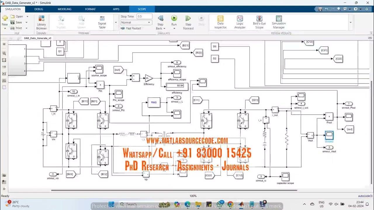 Triple Phase Shift Control of Dual Active Bridge Converter DAB Simulink Simulation - YouTube