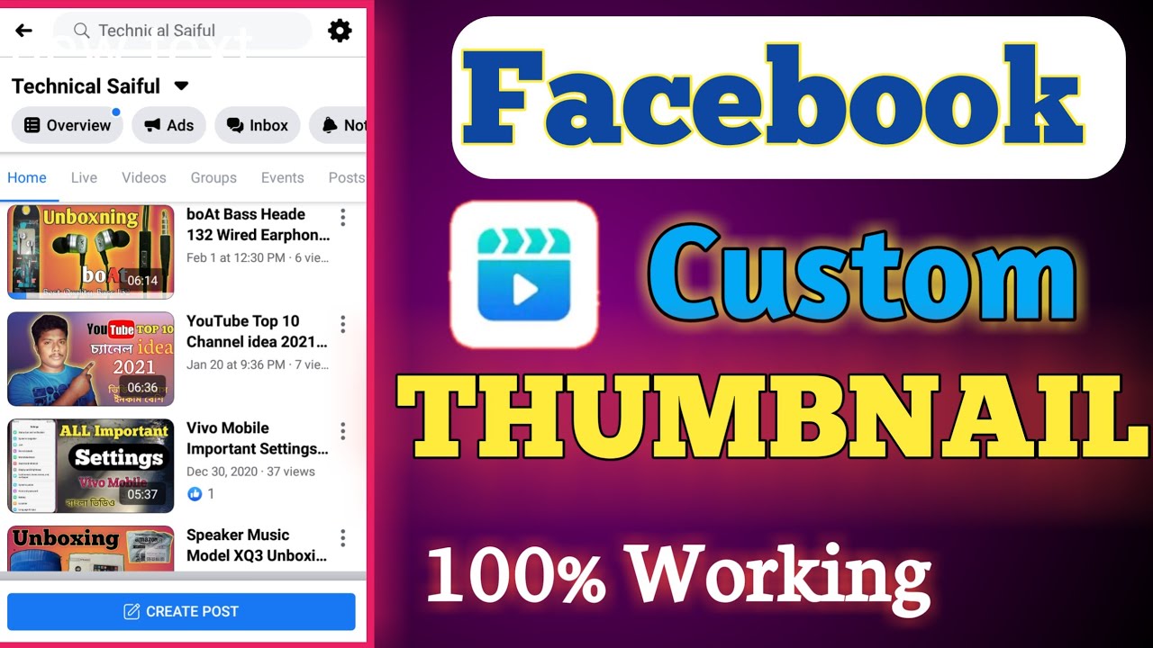How to Customization Facebook Thumbnail 2021 | Fb thumbnail bangla video 2021 | technical Saiful ...