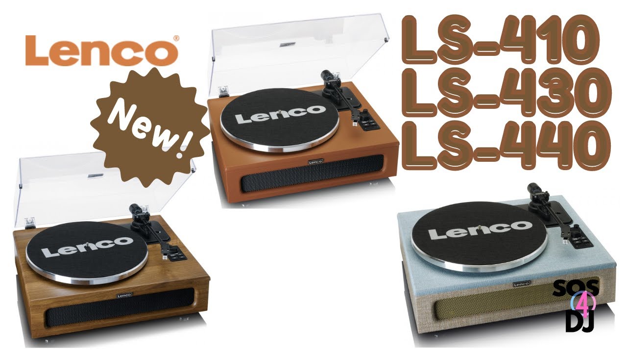 Lenco 3 nuovi giradischi USB, casse incorporate LS-410 LS-430 LS-440 ...