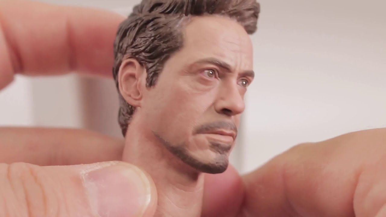 맥스넛 토니스타크헤드 M003 MAXNUT STUDIO TONY STARK 1/6 HAED - YouTube