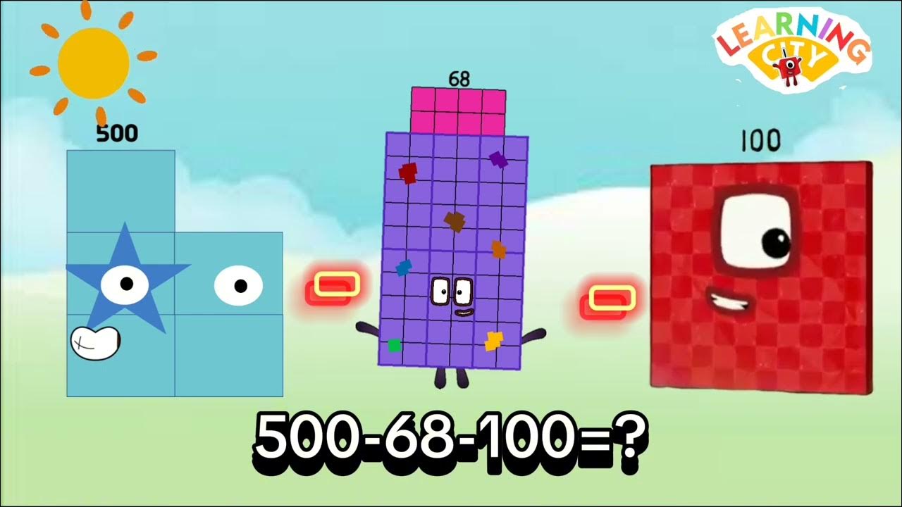 SUBTRACTION OF NUMBERBLOCKS MULTIPLE GIANT NUMBERS | LEARN TO COUNT | learning city - YouTube