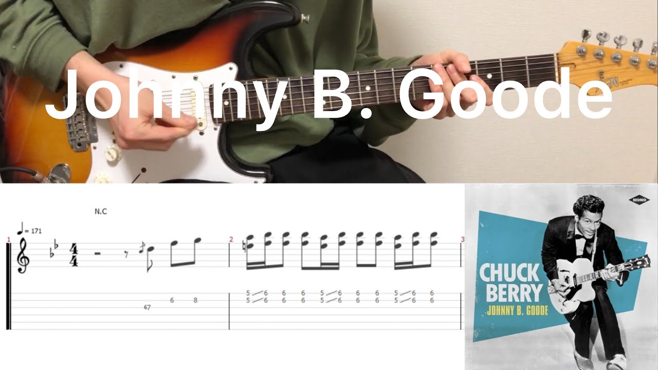 Chuck Berry - Johnny B. Goode (guitar cover with tabs & chords) - YouTube