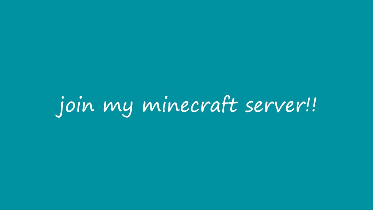 join my minecraft server!! - YouTube