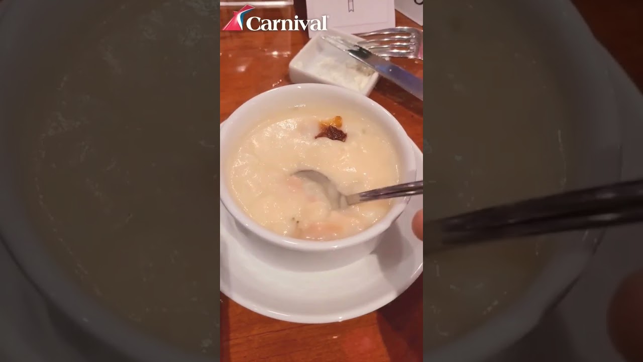 SUPER DELISH CLAM CHOWDER on the Carnival Miracle Alaska Cruise 🛳 😍 😋 ...