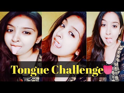 Tongue 👅 Challenge video ll #tongue #funny video @MoumisCreation92 ...
