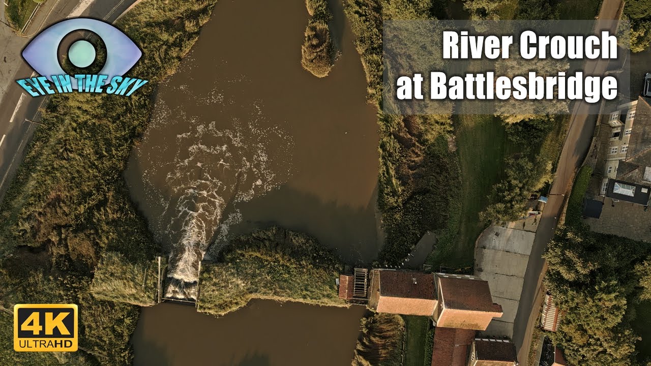 River Crouch at Battlesbridge - DJI Mini 3 Pro 4K relaxing drone ...