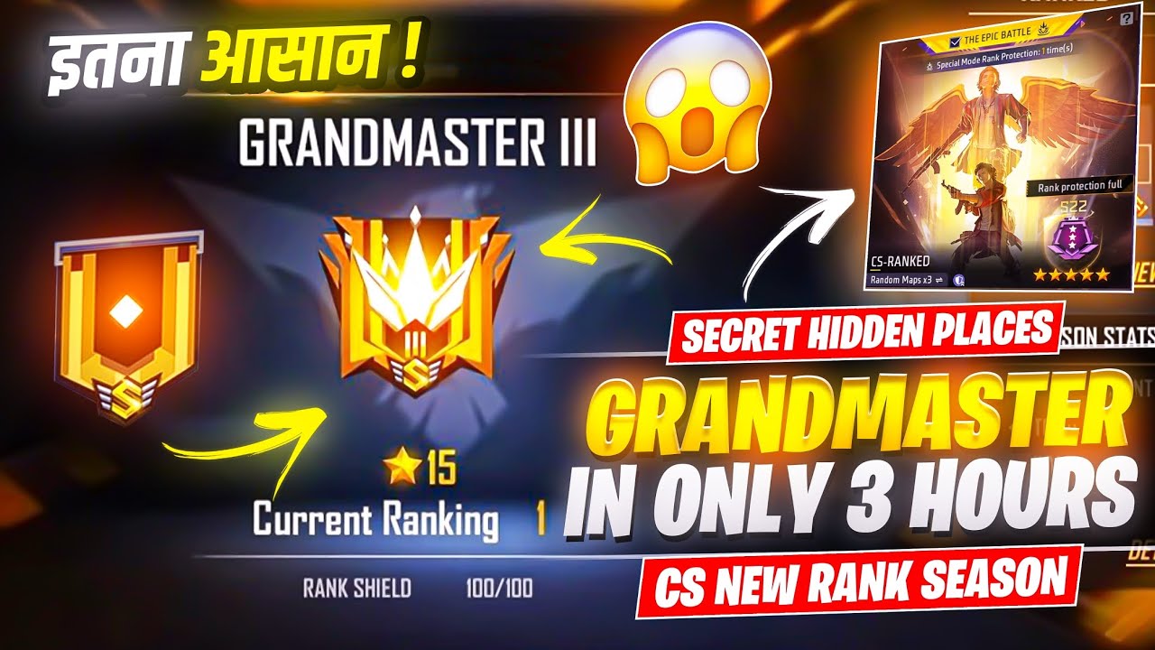 Secret Hidden Places and Tricks To Push Grandmaster In Only 3 Hours😍🔥 ...