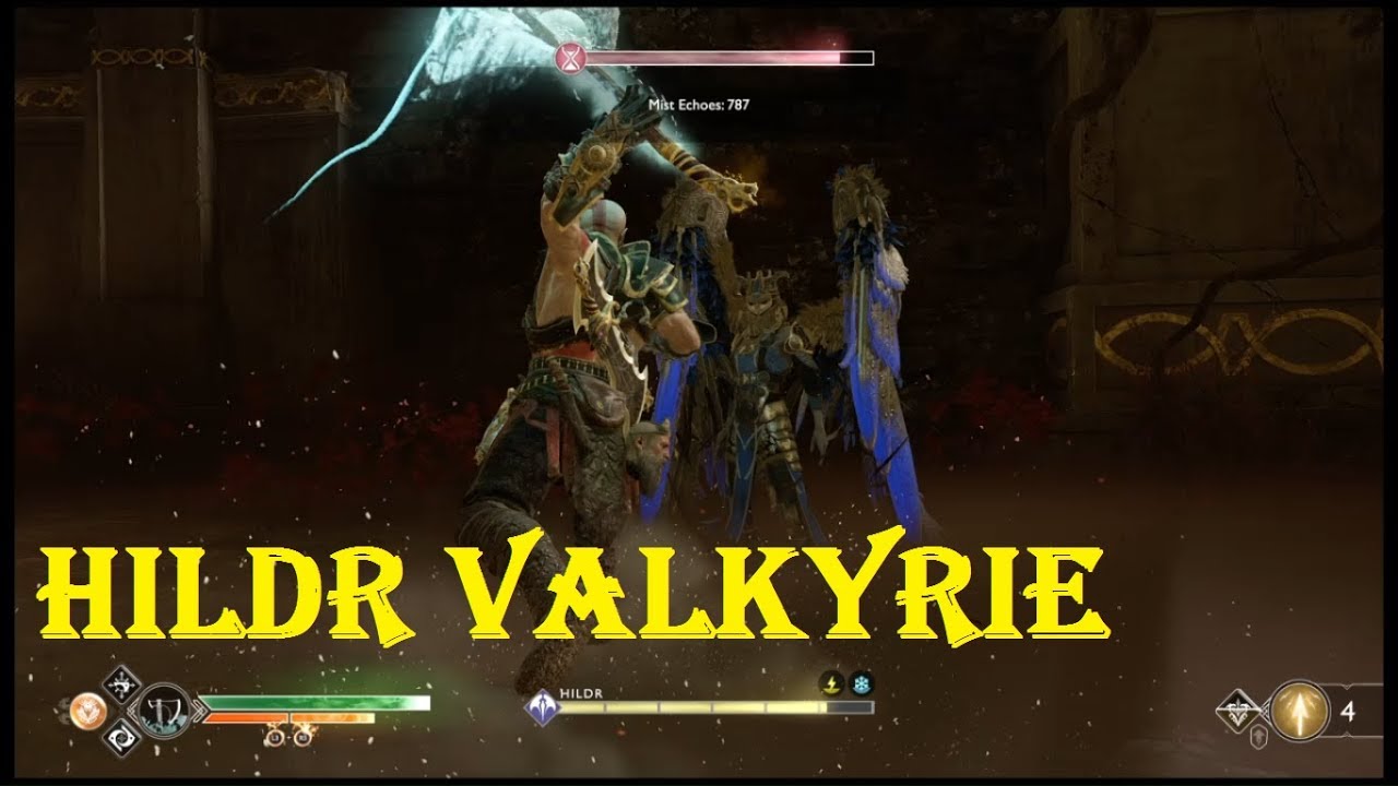 God of War - Hildr Valkyrie Fight - YouTube
