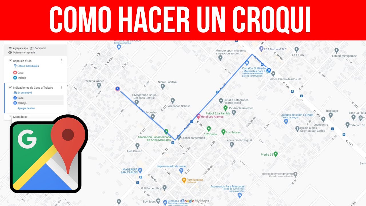 Como HACER un CROQUIS en Google Maps (2024) - YouTube
