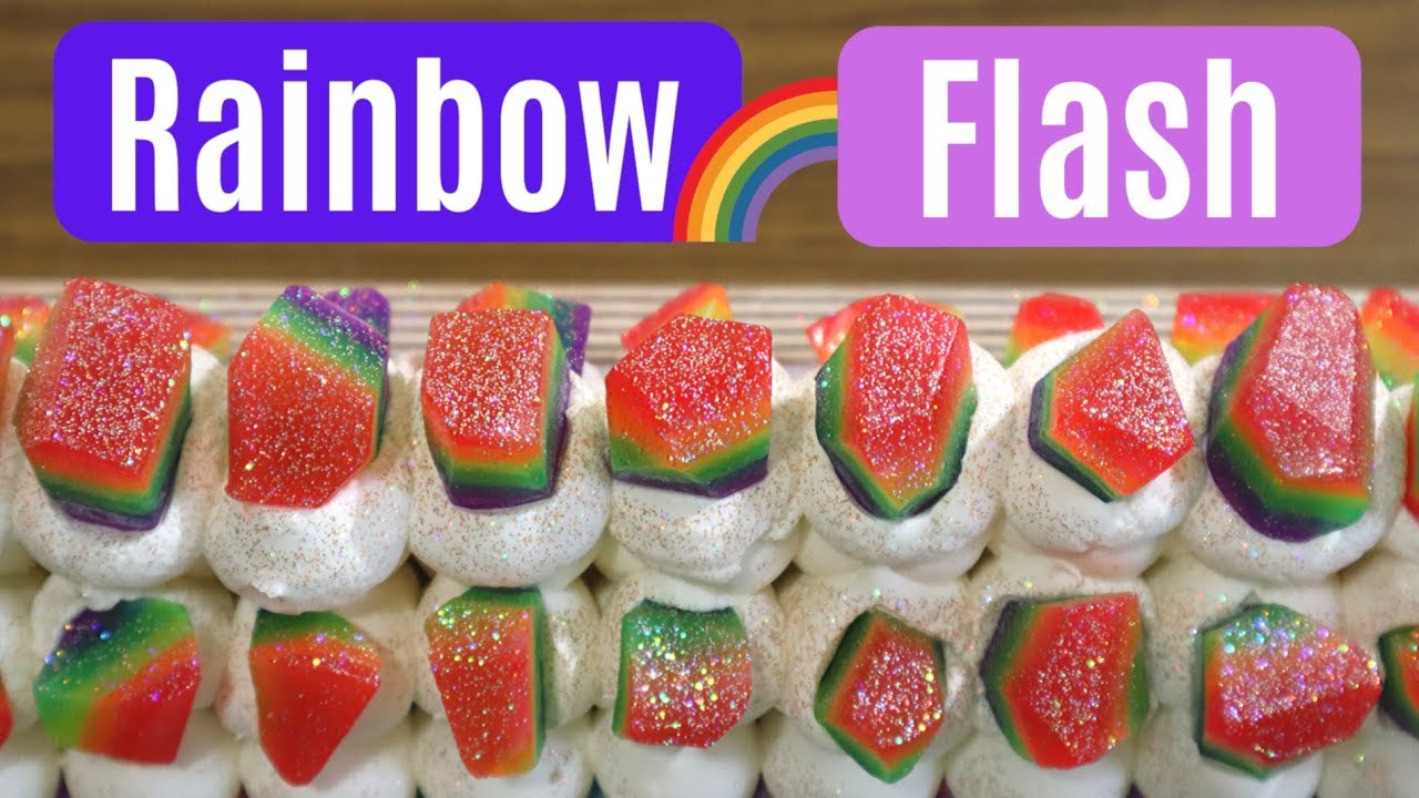 Rainbow Flash Soap - Pink Turtle Soaps - YouTube