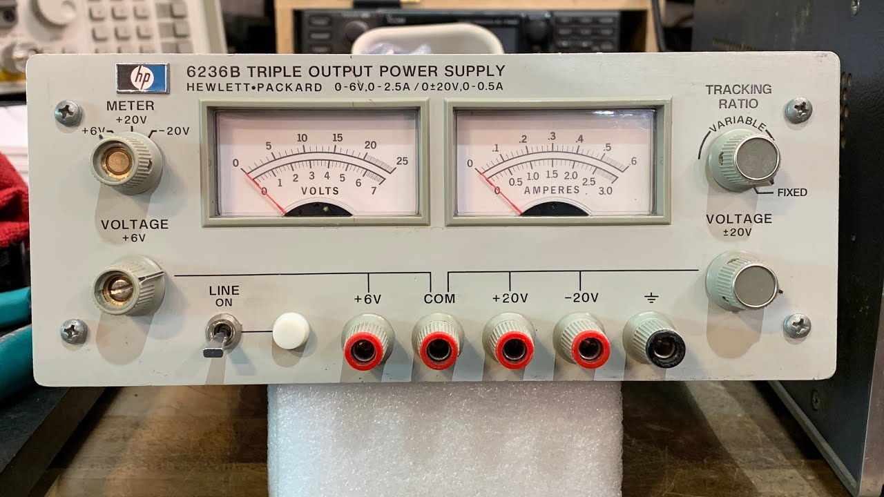 #1241 HP 6236B Triple Output Power Supply - YouTube