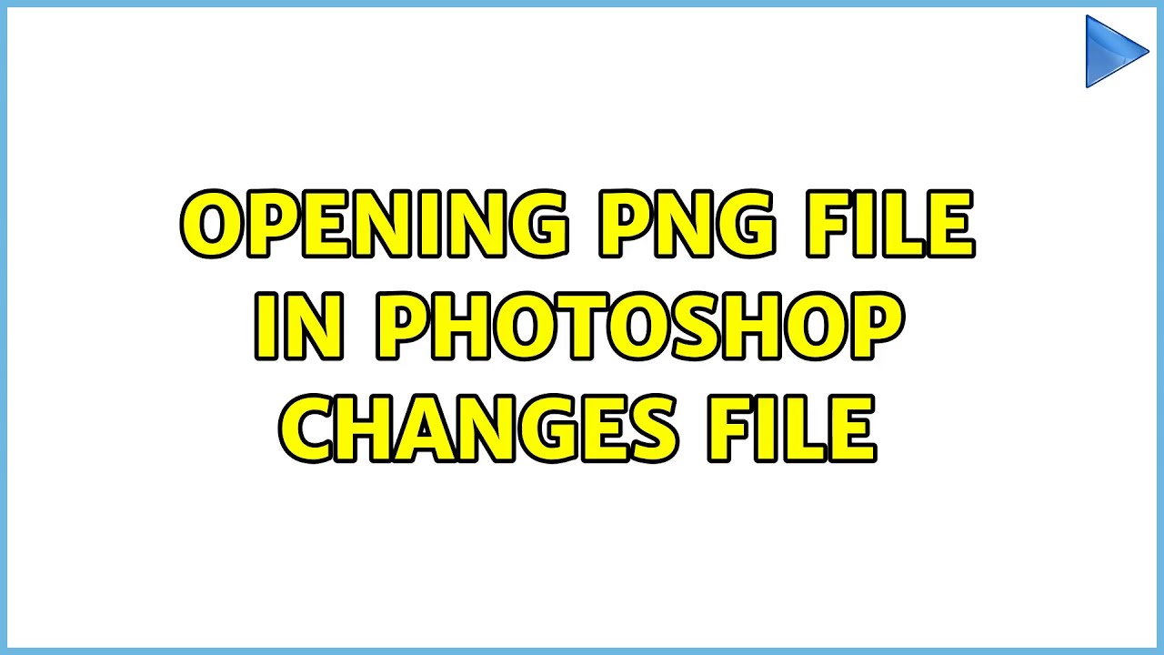 opening png file in photoshop changes file - YouTube
