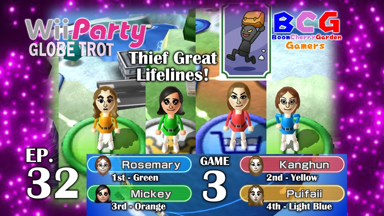 Wii Party Globe Trot League Ep 32 - MD 3 - Team Green-1 VS Yellow-2 VS ...