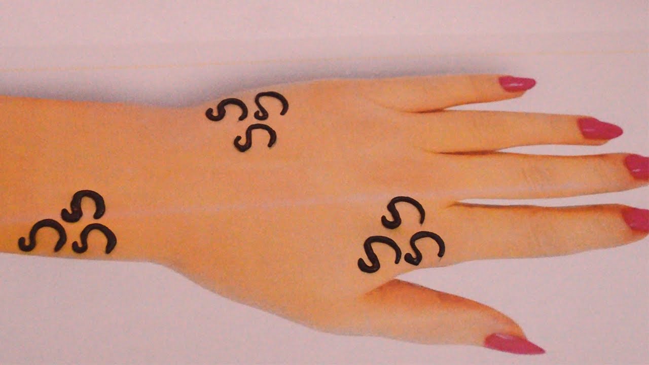 Mehndi Trick With Urdu Choti Yeh "ی" - Mehndi Design for Beginners ...
