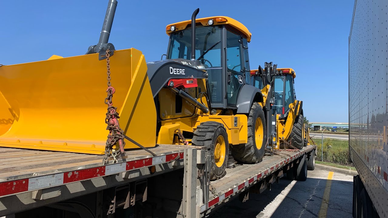 John Deere 310 backhoes loaded for Pennsylvania and Maryland - YouTube