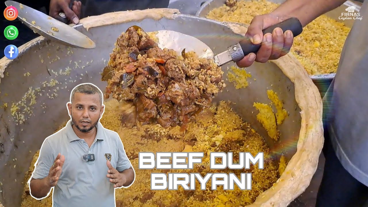 Ramadan Iftar Special / Beef Dum Biriyani / Firnas ceylon chef - YouTube