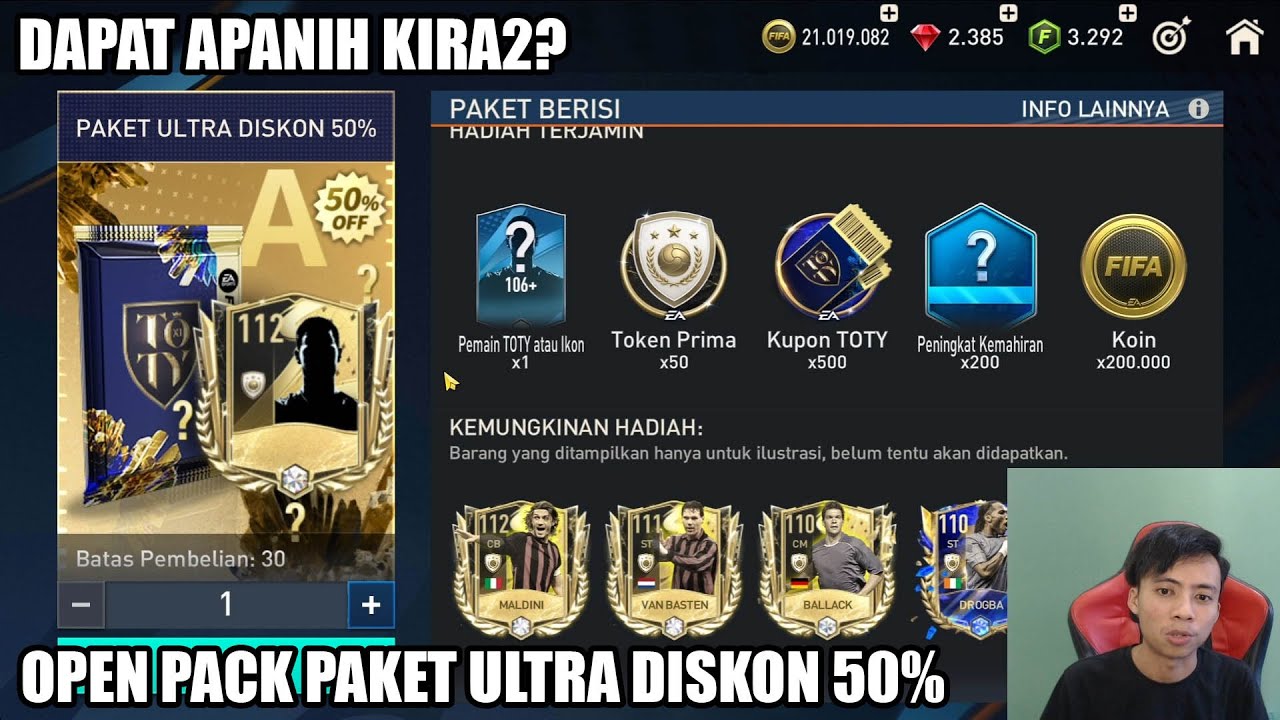 OPEN PACK PAKET ULTRA DISKON 50% DAPAT APANIH KIRA2? - FIFA Mobile ...