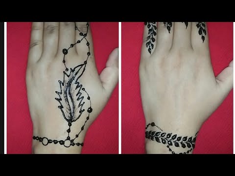 Most beautiful backhand bracelet mehandi tattoo designs - YouTube