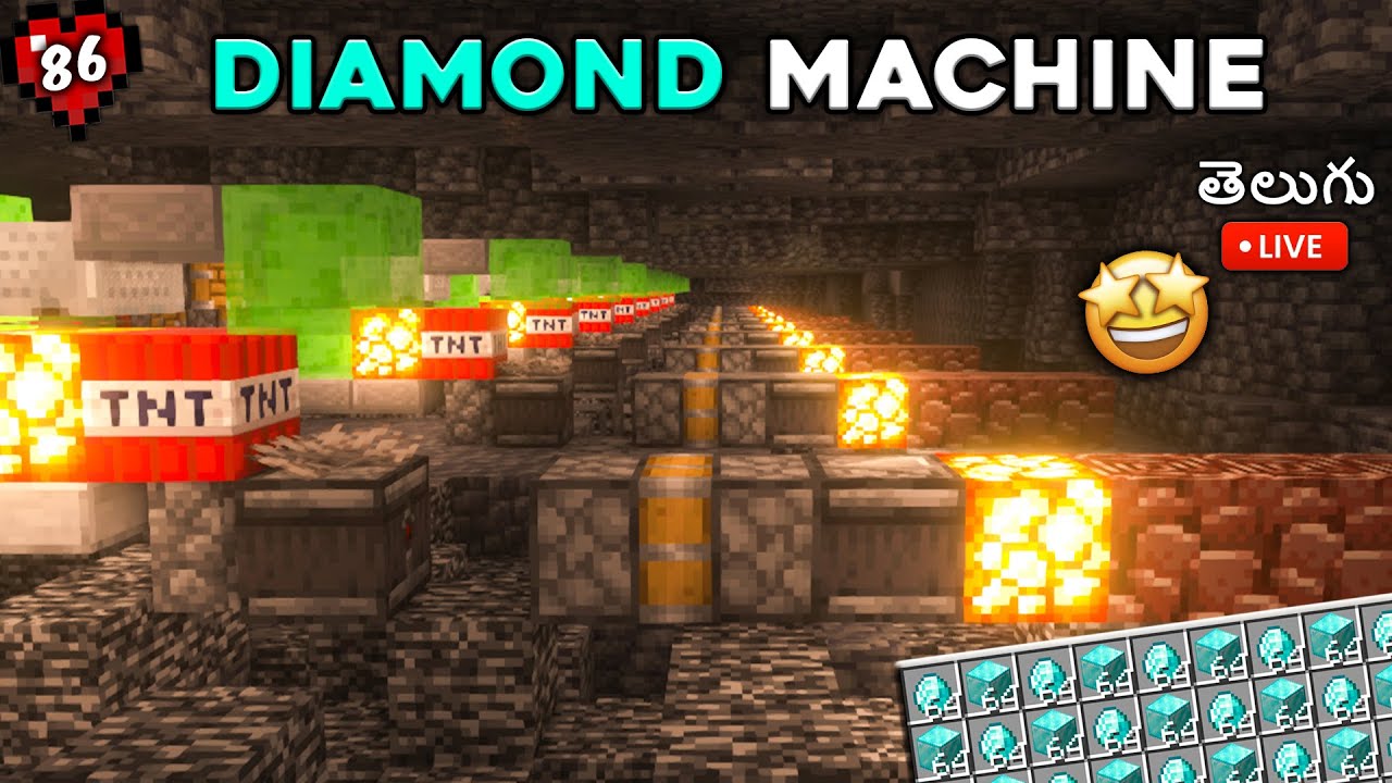 Mining Diamonds With Diamond Machine in Minecraft Survival | MaxPlay ...