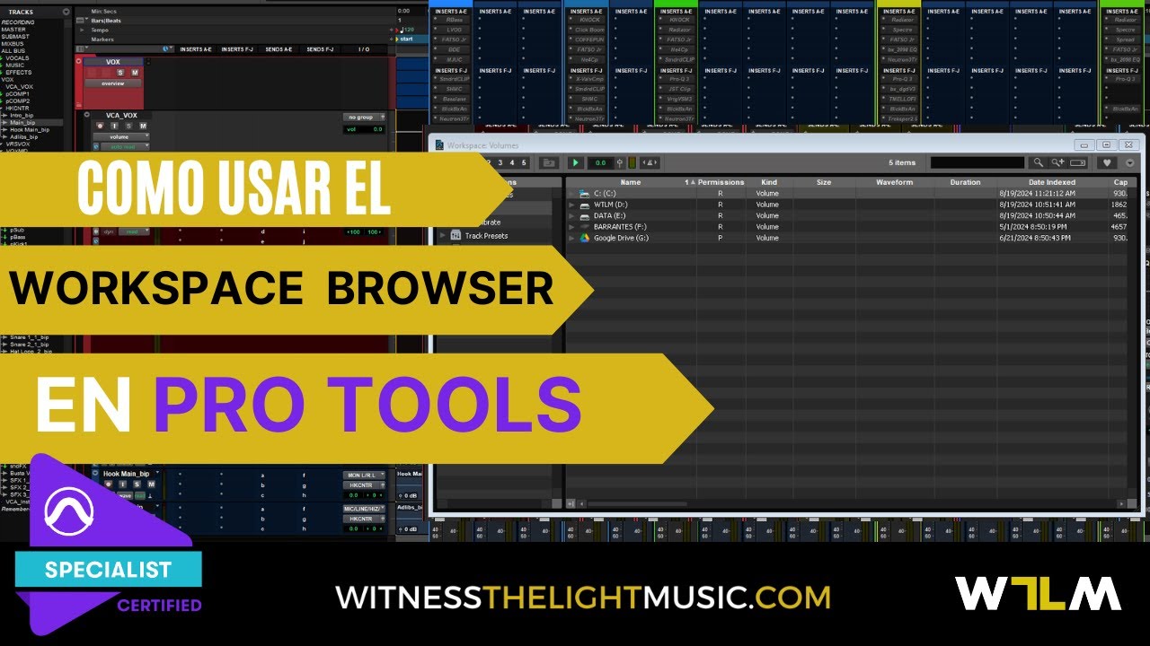 Como usar el workspace browser en Pro Tools - YouTube
