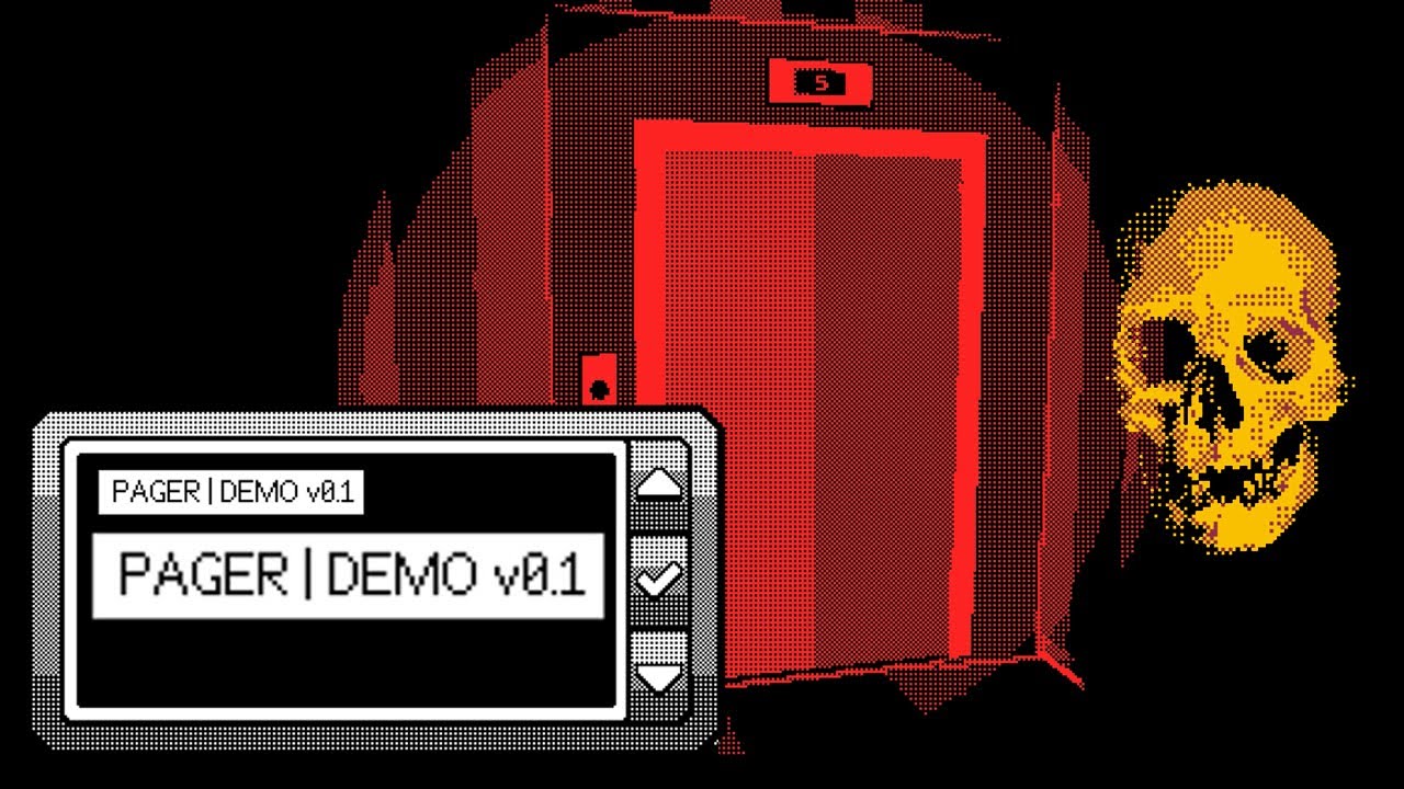 Pager - Indie 1-Bit Horror Game (No Commentary) - YouTube