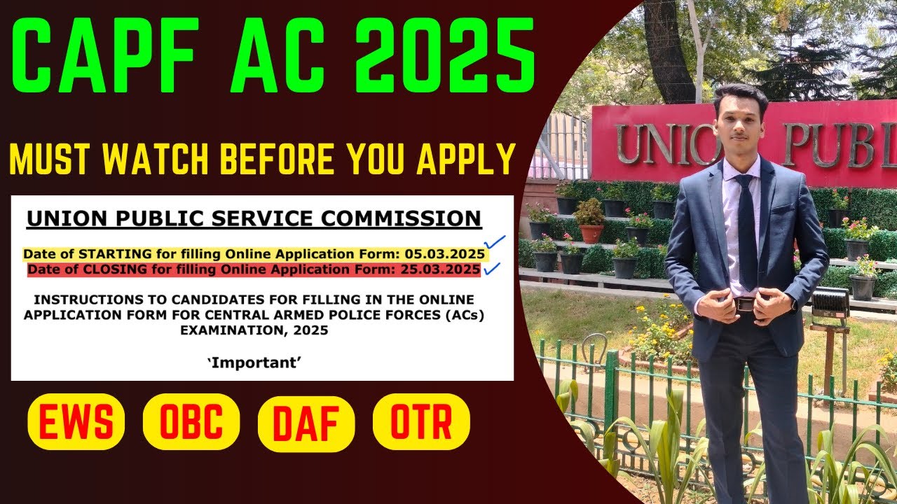 CAPF AC 2025 NOTIFICATION | GAURAV PAWAR - YouTube