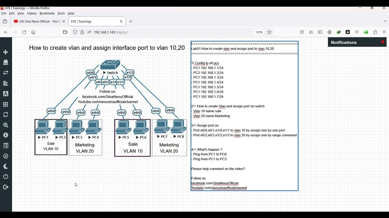 How to create and assign interface port to vlan on Cisco switch. - YouTube
