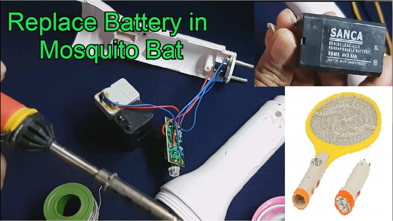 Mosquito Bat Repair Battery Replace - How to Repair Mosquito Bat - How ...