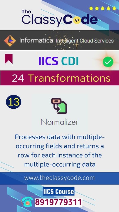 IICS All Transformations | Informatica Cloud | The Classy Code #informatica #iics #cdi #etl ...