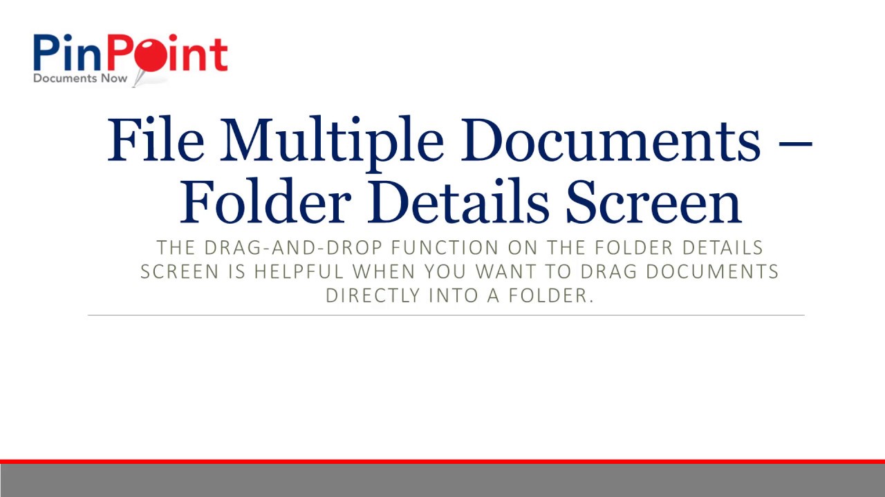 File Multiple Documents - Folder Details Screen - YouTube