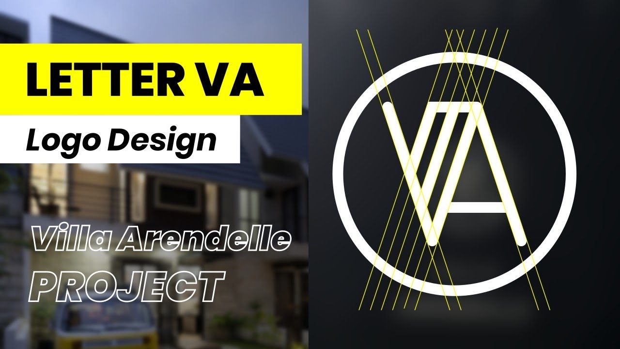 Letter VA for Villa Arendelle Batu Logo Design with INKSCAPE | Villa ...
