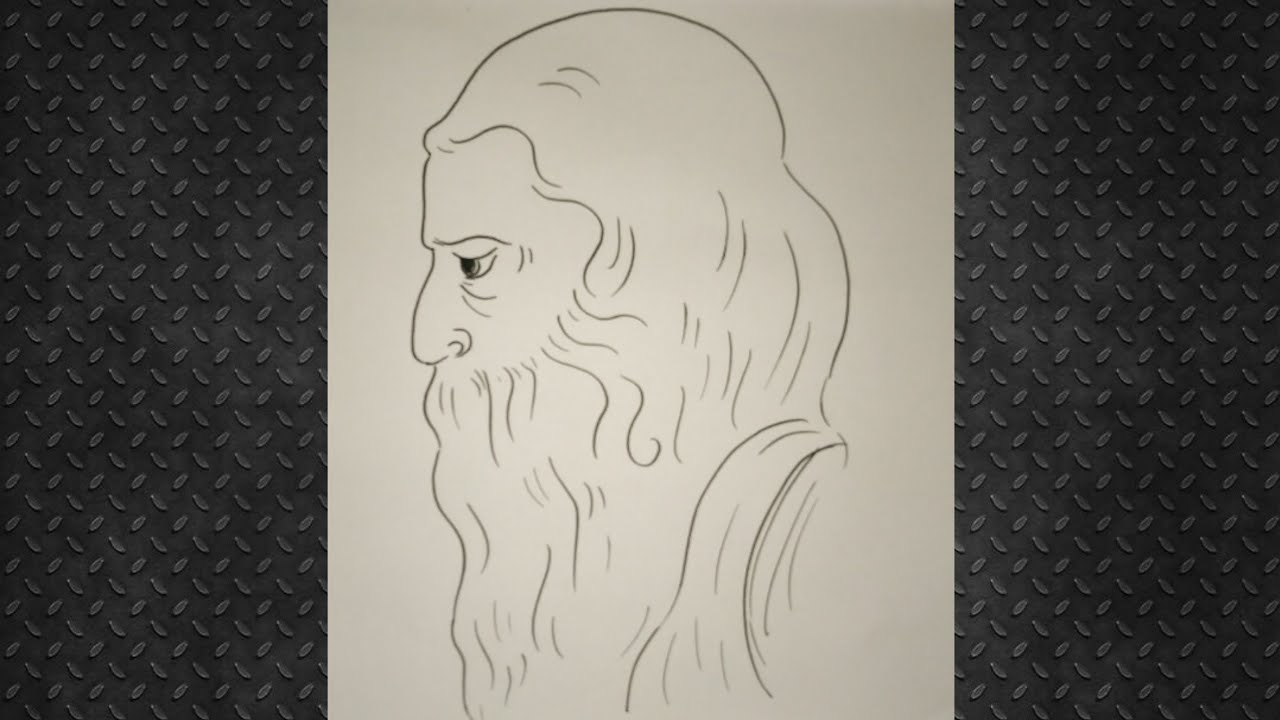 How to draw Rabindranath Tagore.....25 e boishakh drawing...22 e ...
