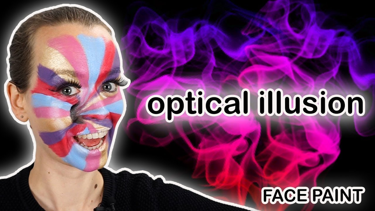 I am face painting an optical illusion ON MY FACE!!! - YouTube