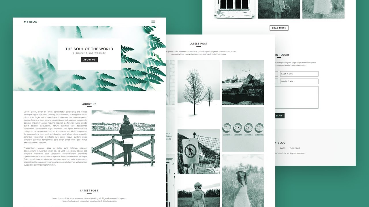 Complete Responsive Website Design using Html CSS & Javascript | How to ...