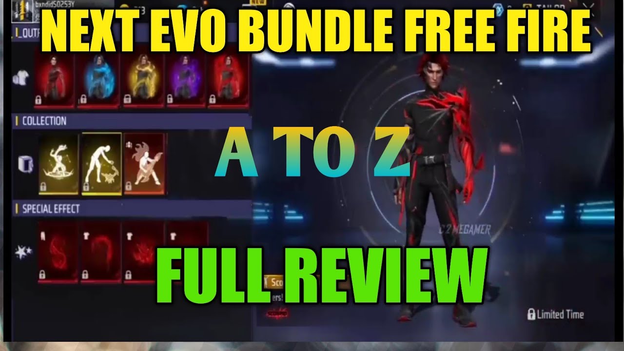 Next Evo Bundle Review Free Fire | Scorpio Void Bundle Review | Free ...
