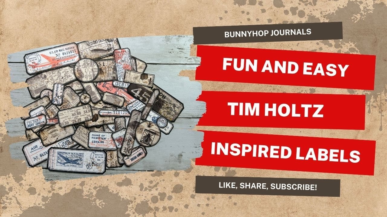 Tim Holtz Inspired DIY Labels - YouTube