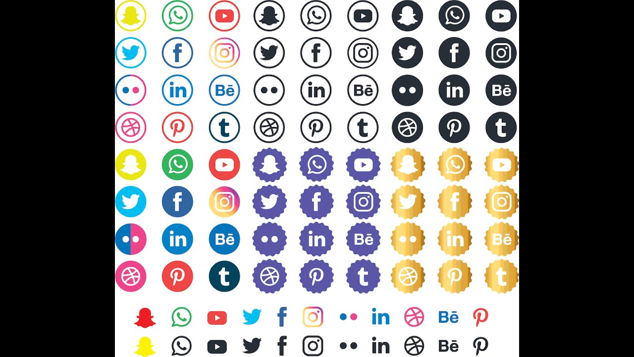 Social media logo CDR File by Evolved Design - YouTube